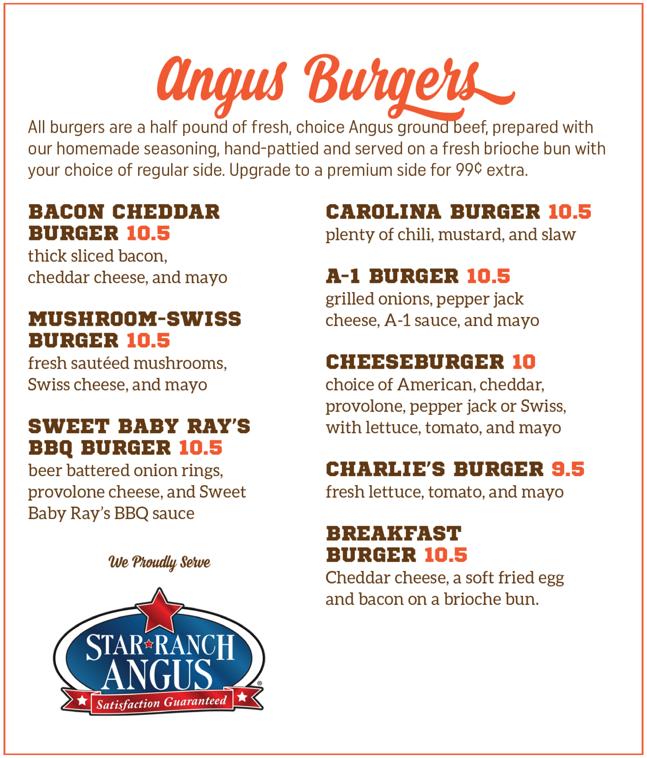 Angus Burgers – Uptown Charlie’s